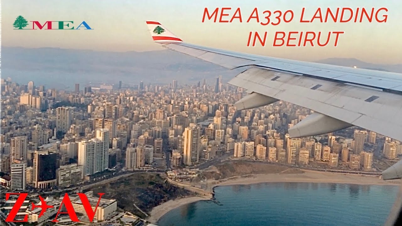 MEA Middle East Airlines A330 Landing in Beirut - YouTube
