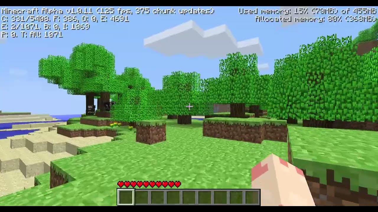 Minecraft Java Edition Alpha v1.0.11 (seecret friday 6) - YouTube