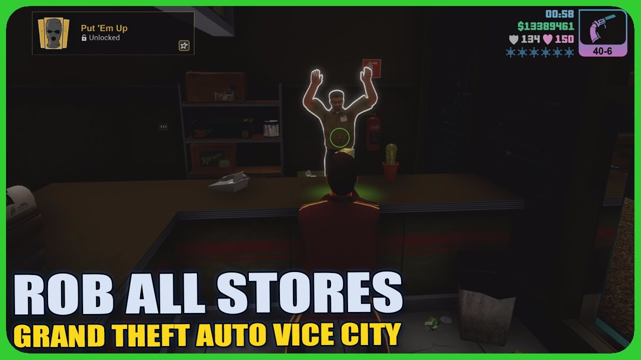 GTA Vice City Rob 15 Stores Guide - YouTube