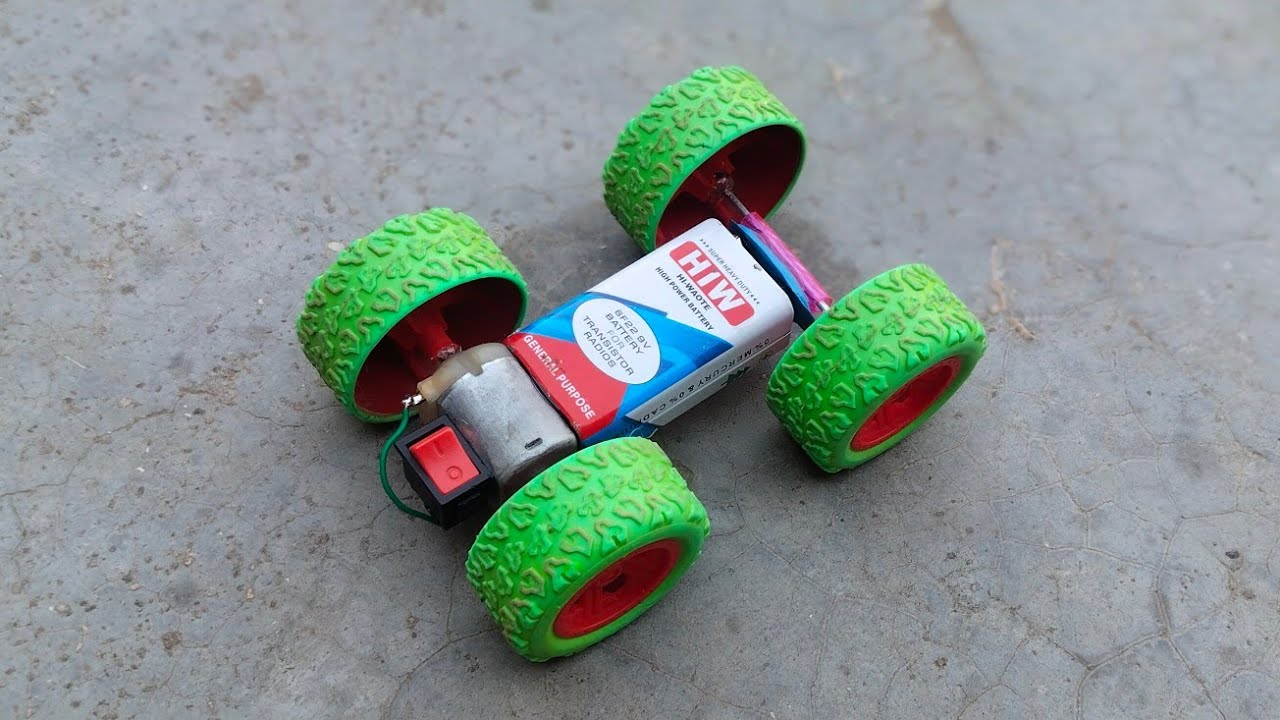 How To Make Powerful DC Motor Car At Home||Ghar Per Powerful DC Motor ...