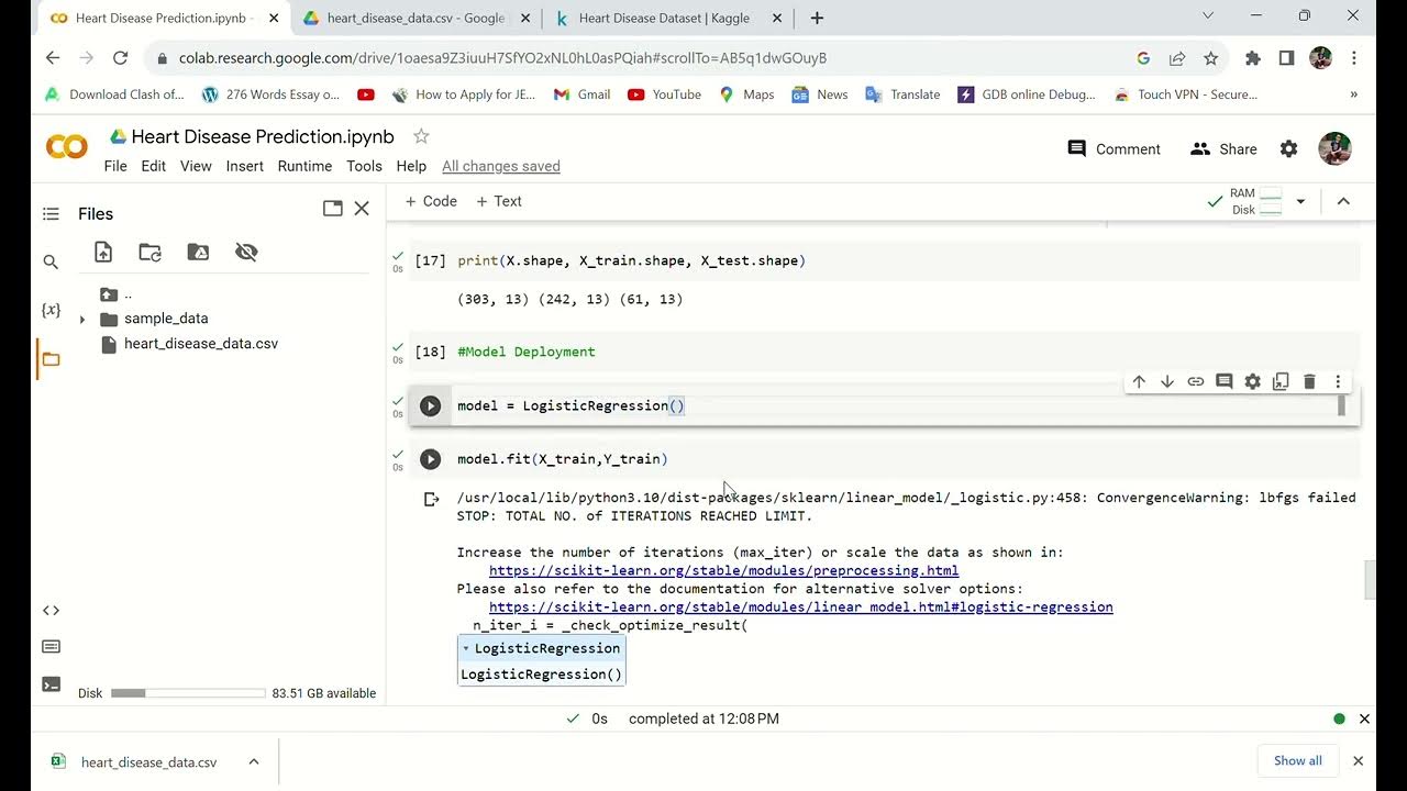 Heart Disease Prediction using ML model | Logistic Regression - YouTube