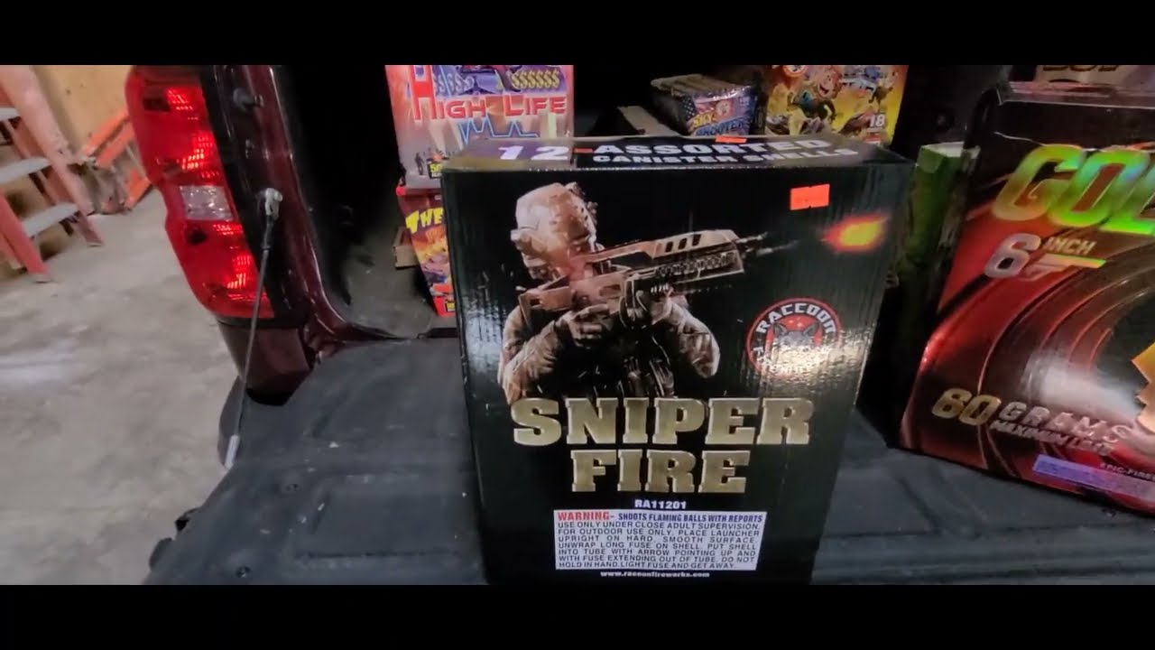 Sniper Fire Shells by Raccoon Fireworks - YouTube