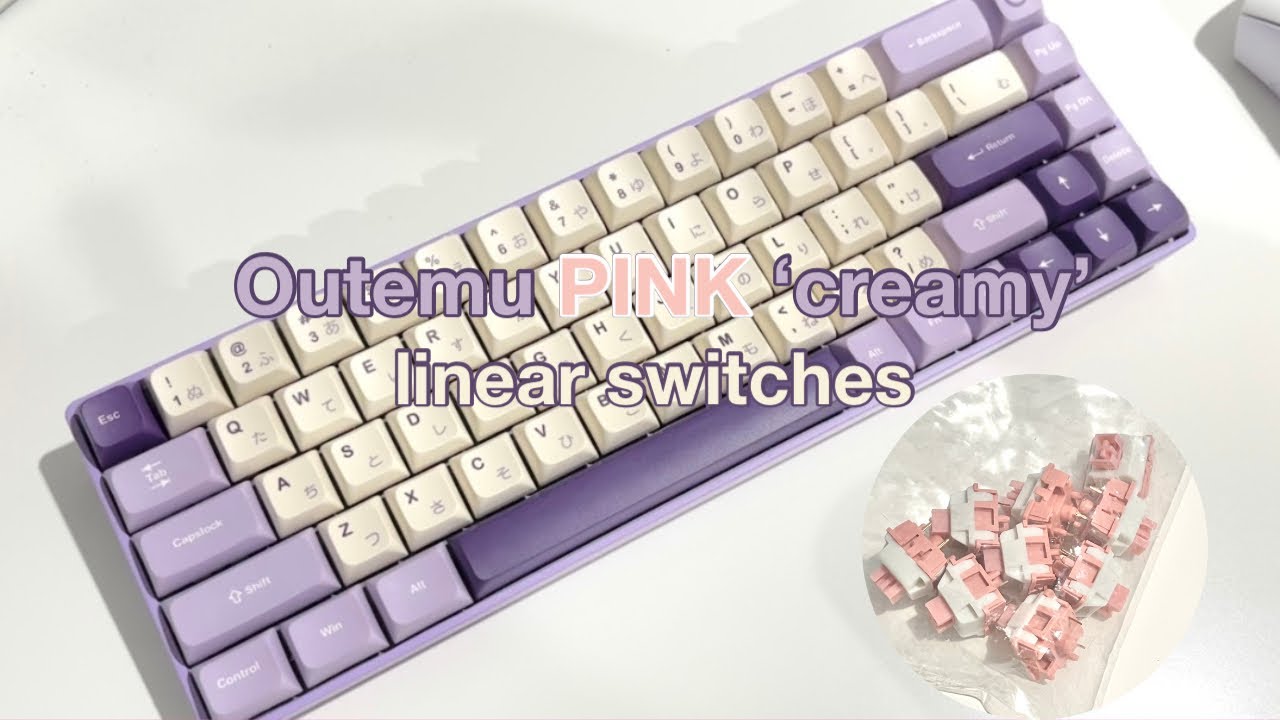 creamy budget custom keeb | outemu linear cream pink switches TESTER68 ...
