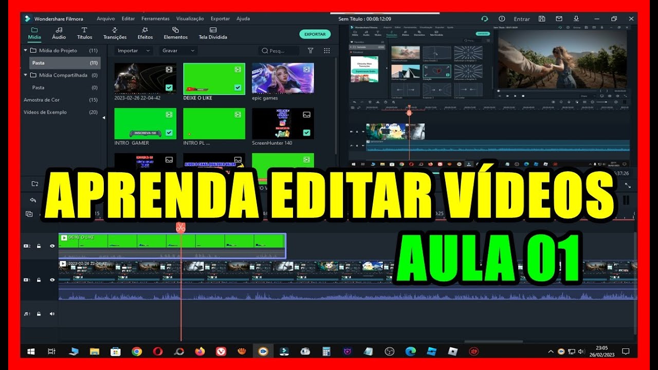 COMO EDITAR VÍDEOS NO PC - AULA 01 - YouTube