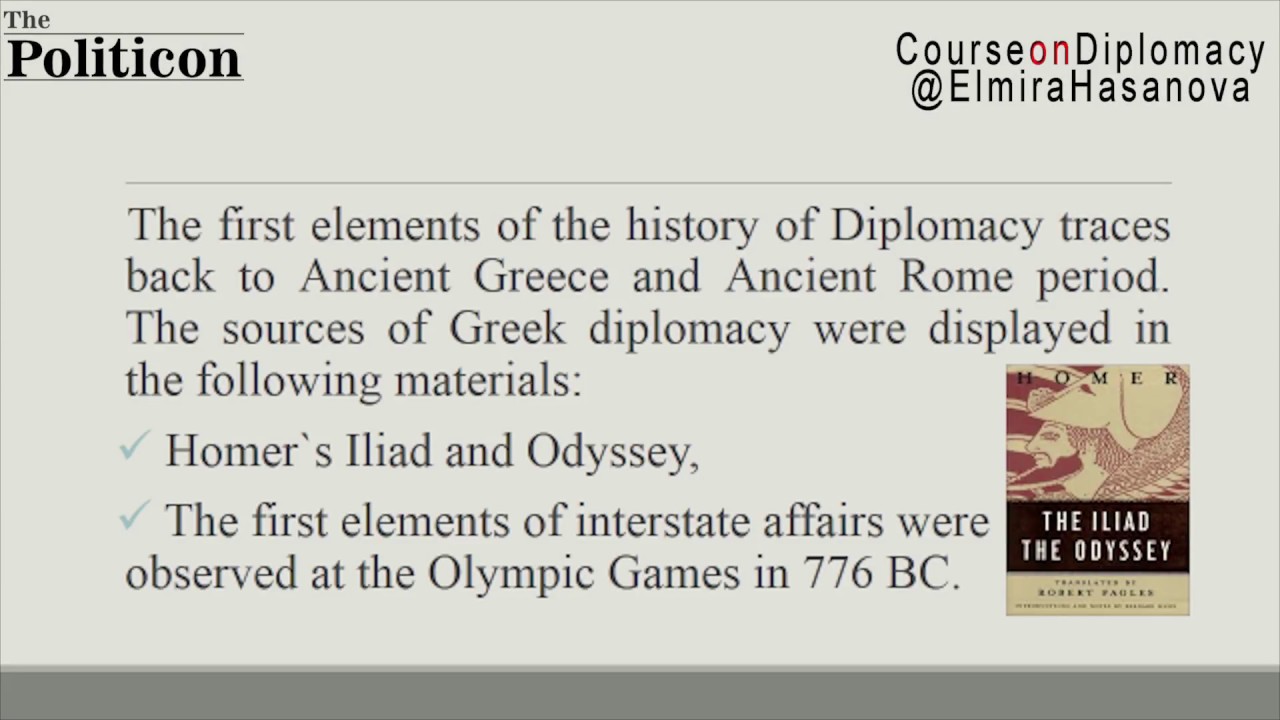 Course On Diplomacy. Diplomacy in Ancient Greece - YouTube