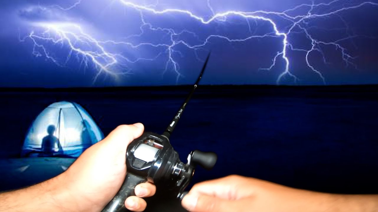 FISHING IN A LIGHTNING STORM GOT CRAZY!! - YouTube
