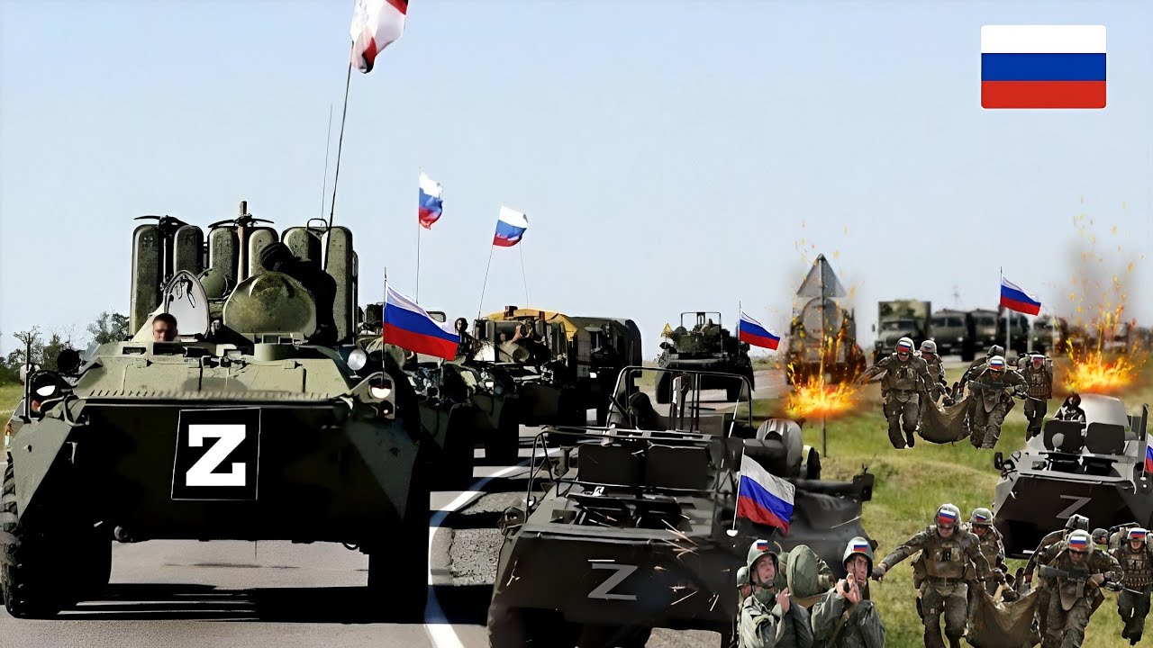 TODAY, Putin is angry! Convoy of Russian Armored Vehicles Successfully ...
