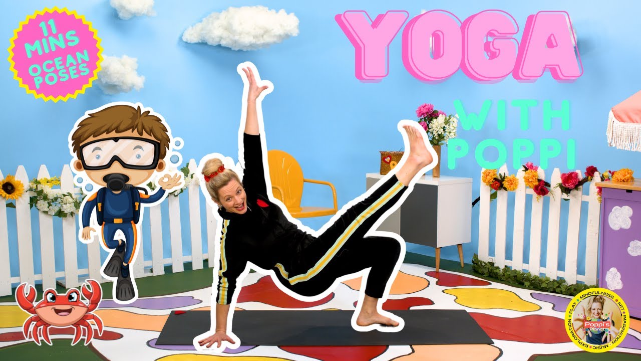 Ocean Poses | Yoga with Poppi At Home Yoga Adventure - YouTube