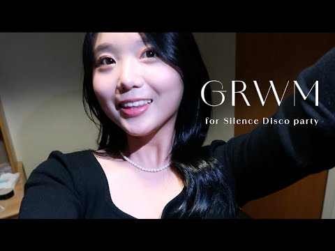 GRWM for Silent Disco Party💃🪩: Korean Makeup for U.S. College party💄