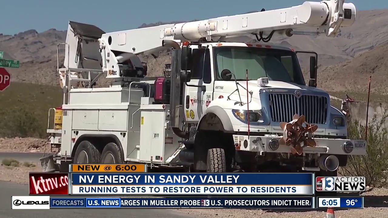 NV Energy continues to work on power outage issue in Sandy Valley - YouTube