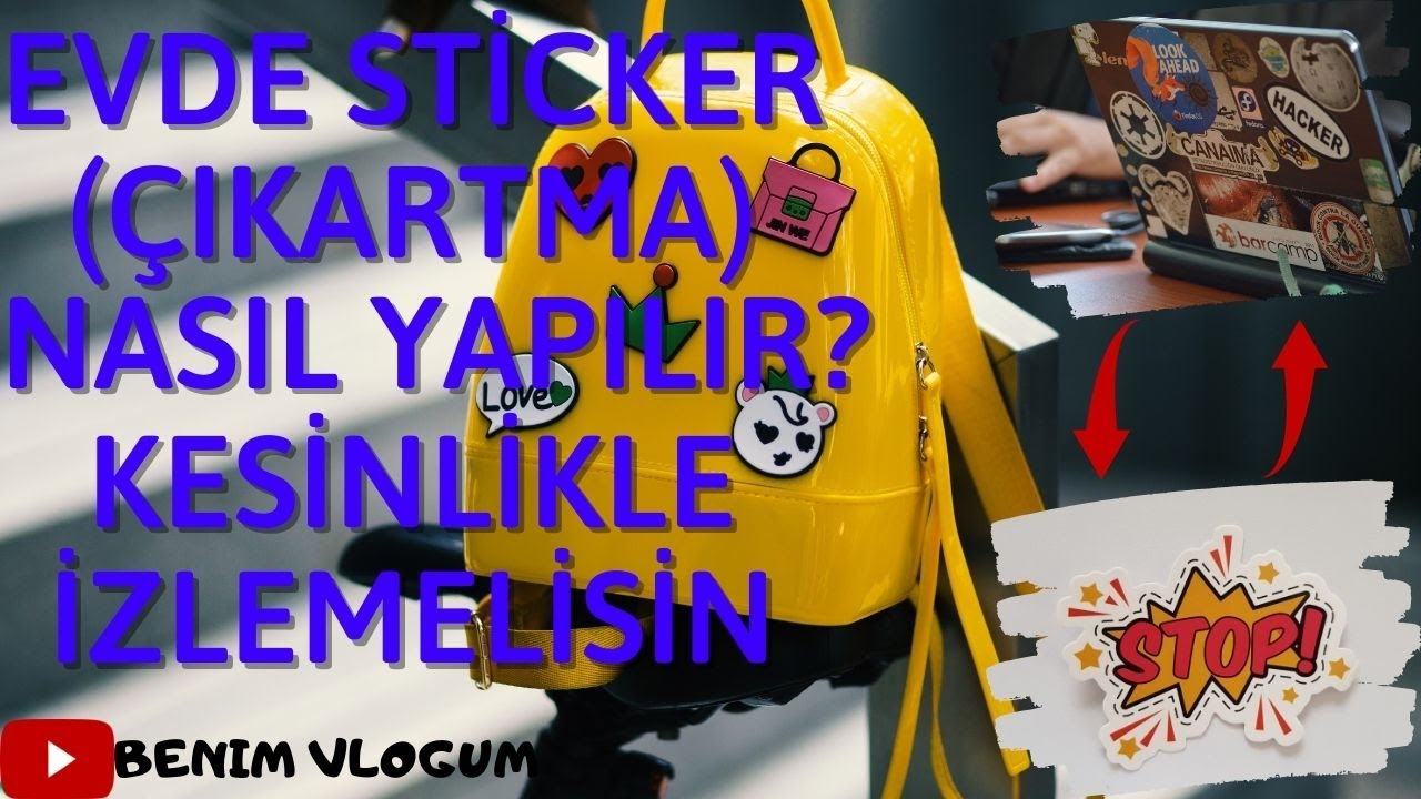 Evde Çıkartma Yapımı / DIY Sticker - BENİM VLOGUM - YouTube