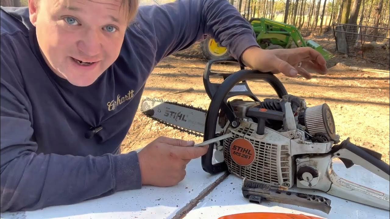 How to Replace Stihl Chainsaw Handle MS 261 - YouTube
