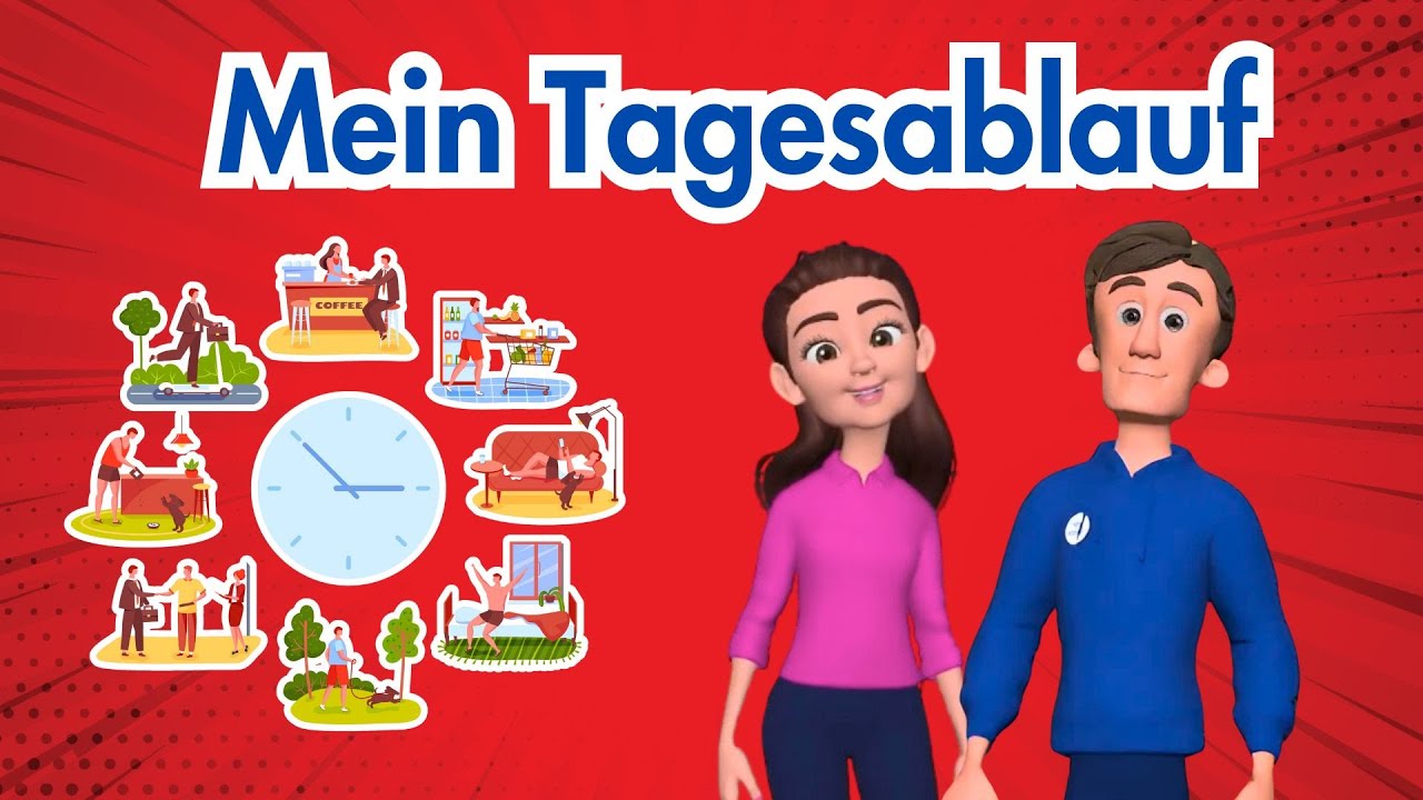 Mein Tagesablauf – Deutsch lernen A1-A2 🇩🇪 | Trennbare Verben ...