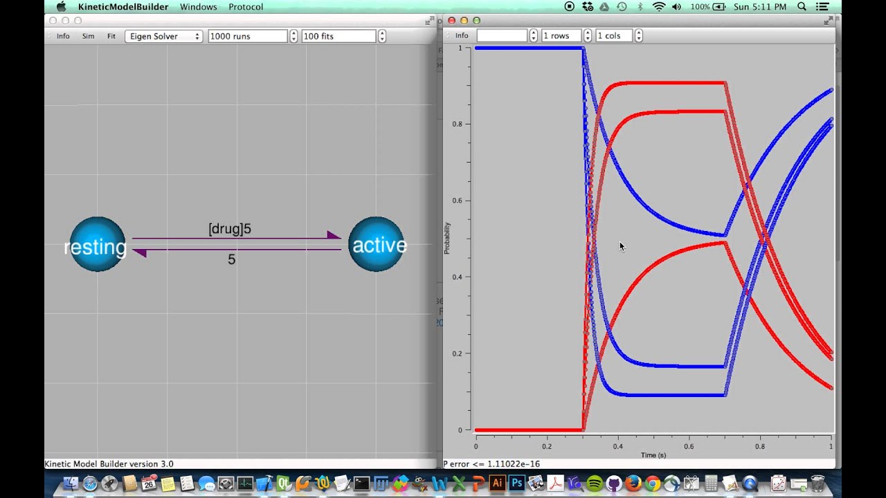 Kinetic Model Builder Tutorial: Running a simulation. - YouTube