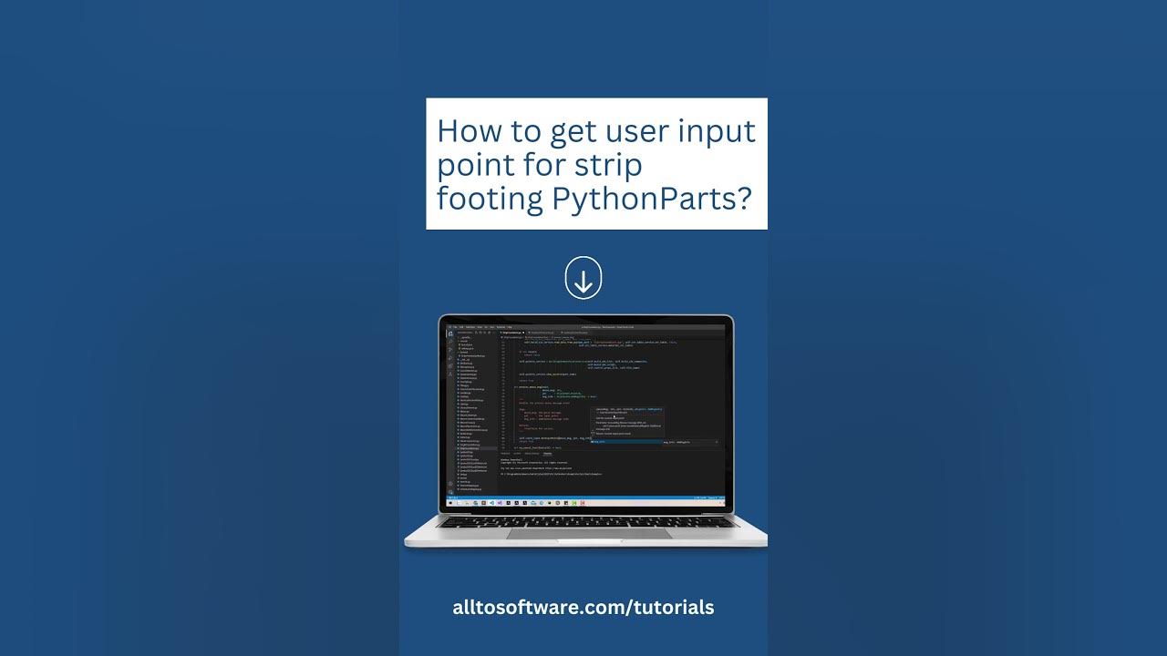 Allplan Python Api How To Get User Input Point For Strip Footing Pythonparts Youtube