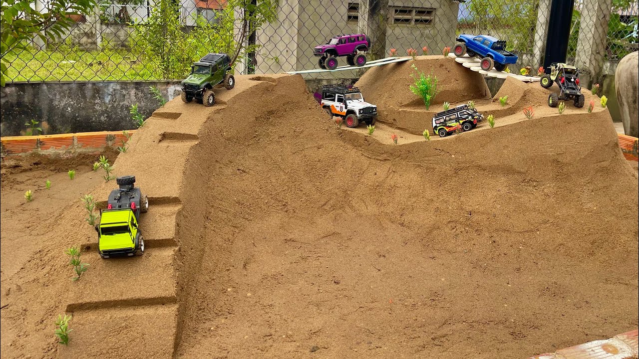 High obstacle course test drive to the top of the mountain of the Rc ...