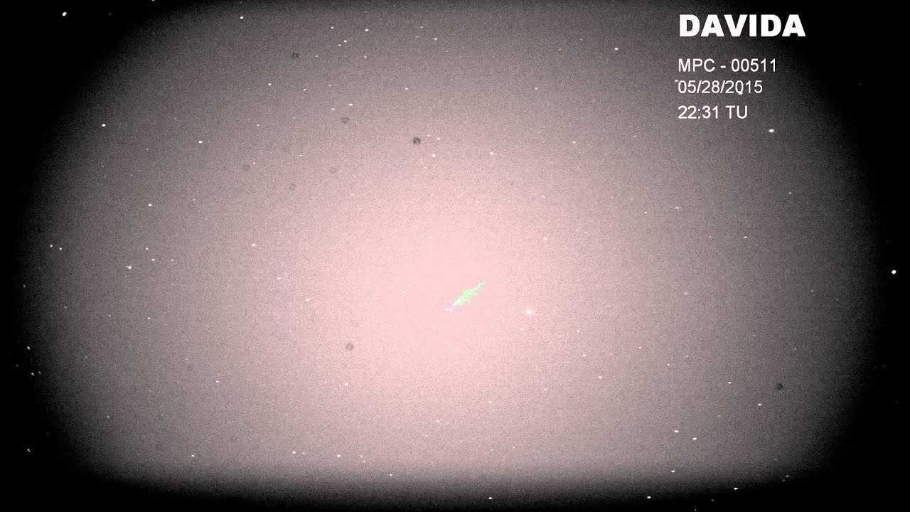 The DAVIDA asteroid motion. - YouTube