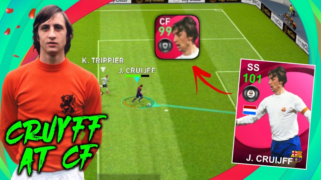 Iconic Cruyff at CF plays like.... | Pes 2021 Mobile Cryuff Review ...