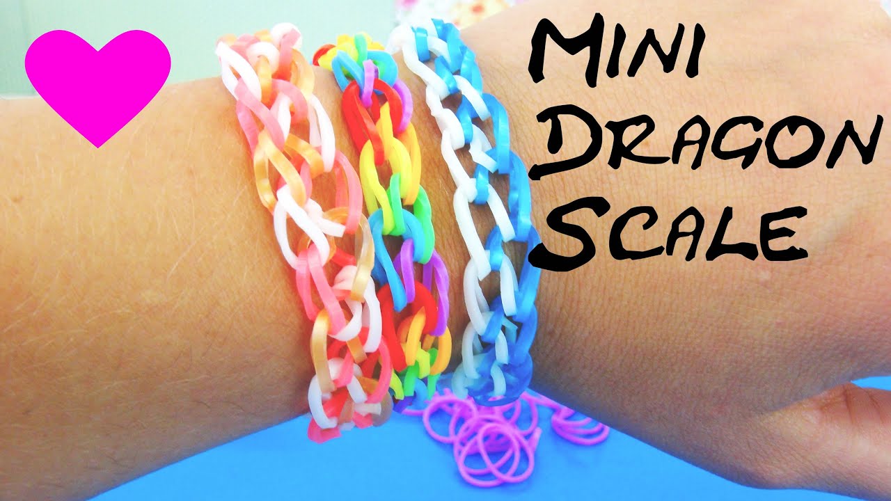 Rainbow Loom Dragonscale deutsche Anleitung MINI Armband / loom bandz dragon scale Bracelet ...