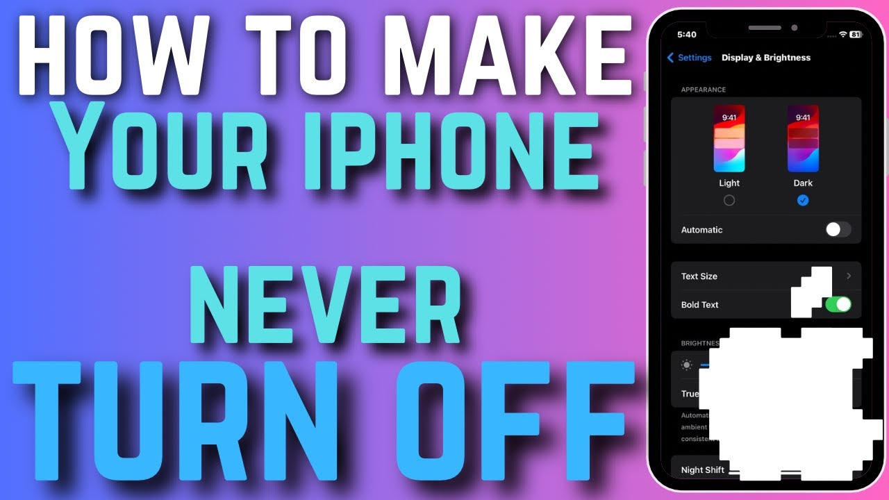 How To Make Your Iphone Never Turn Off | Keep Your Screen Always On ...