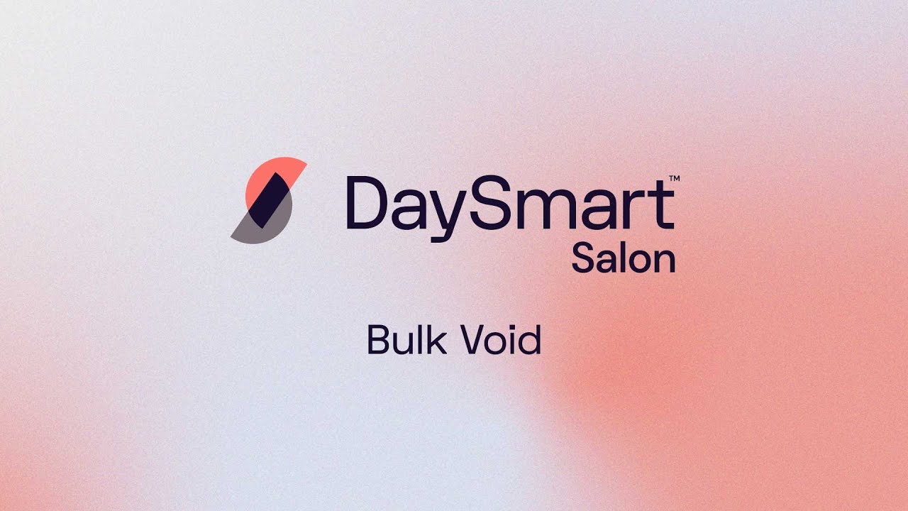 How to Bulk Void with DaySmart Salon - YouTube
