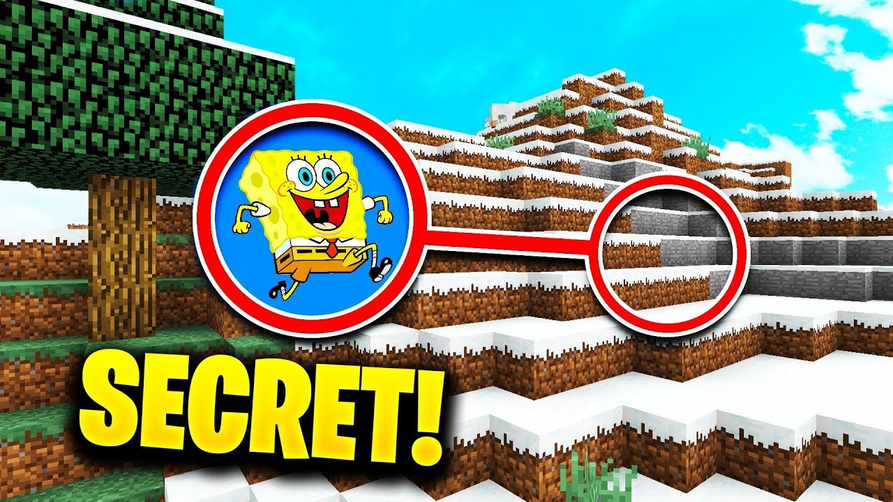 Minecraft PE : WE FOUND SPONGEBOB'S SCARY **SECRET** BASE! - YouTube