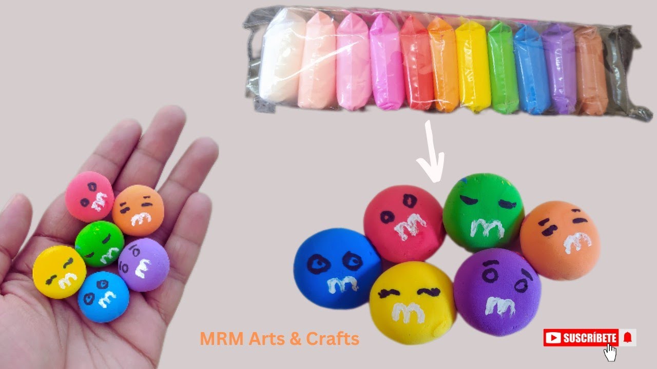 I Made Clay Versions Of The Emojis I Clay craft emoji | clay art | How ...