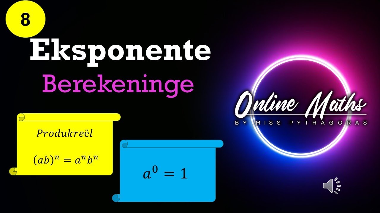 Graad 8 Eksponente Les 3 Berekeninge met Eksponente - YouTube