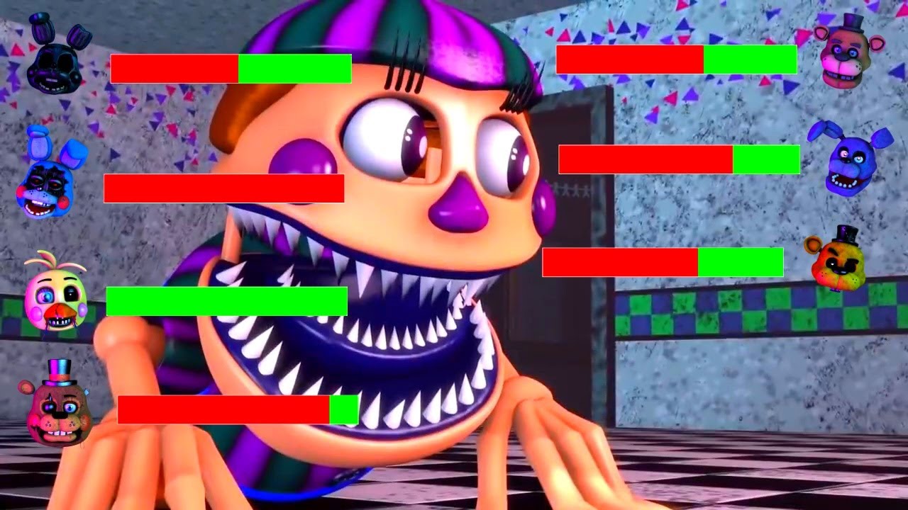 [SFM FNaF] Hoaxes vs Anime Animatronics WITH Healthbars - YouTube