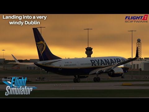 VERY WINDY DUBLIN! | 737 MAX 8 landing into Dublin | MSFS | - YouTube