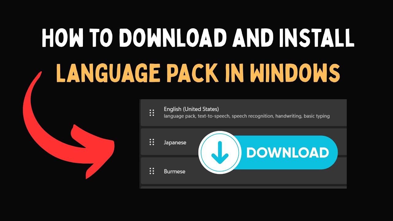 How to Download and Install Language Pack in Windows - YouTube