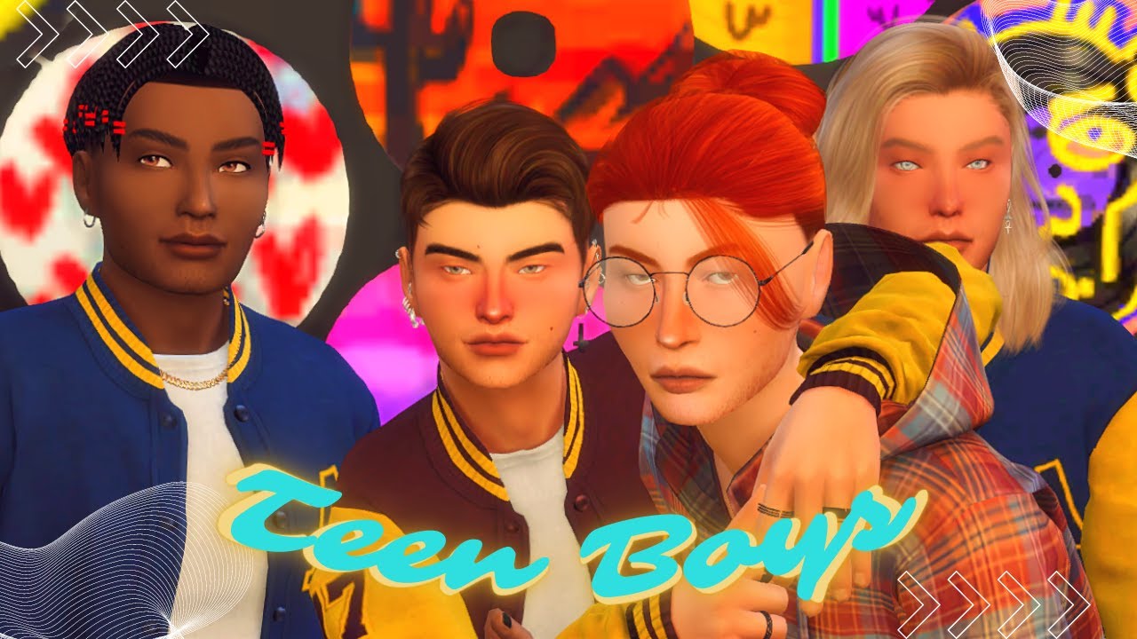 Teen Boys - Creat A Sim - High School Years The Sims 4 - YouTube