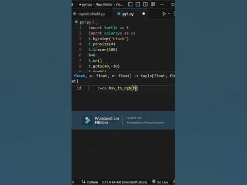 Python turtle graphic design 🐢|| Coding status 😍 #shorts #programming #turtle #python - YouTube