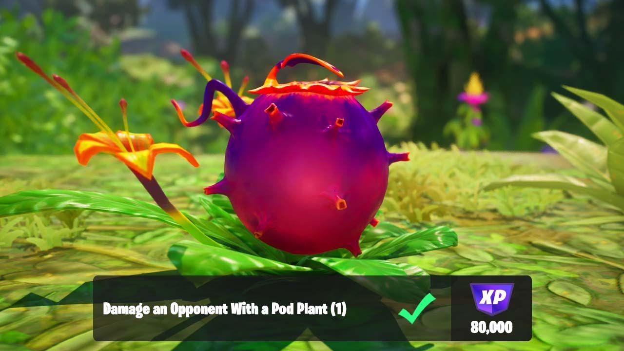 Damage An Opponent With a Pod Plant - Fortnite Quests - YouTube