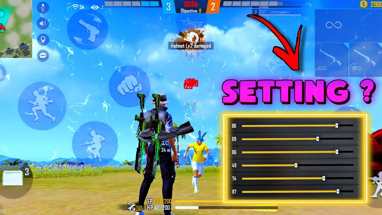 FREE FIRE || 3 FINGER SETTING 🎯⚙️ 3 FINGER CUSTOM HUD [FREE FIRE ...