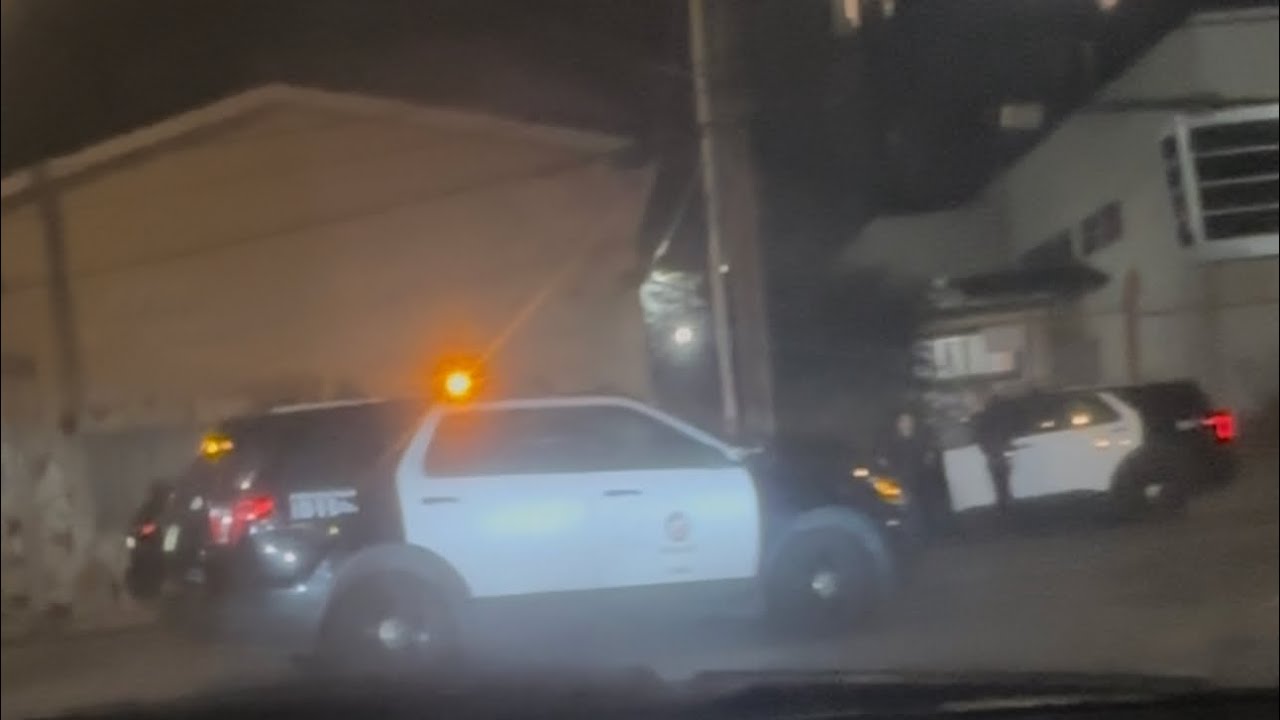 Police Cop Cars Roadblock on North McCadden Place in Los Angeles 3/3 # ...