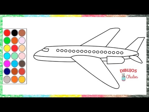Cómo Dibujar Un Avión How to Draw an Airplane 🖍️ Dibujos Para Niños🎨 ...