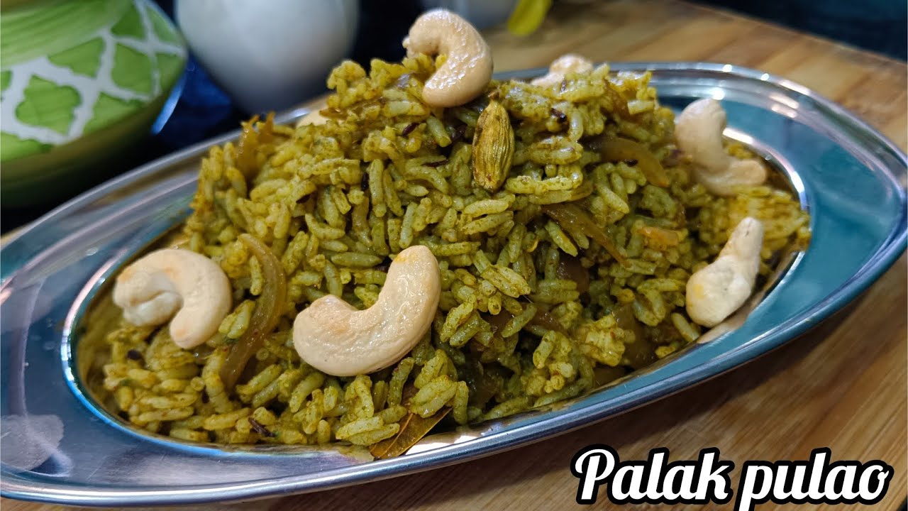 Palak Pulao Recipe | Palak Rice | Spinach Rice | Kids Lunch Box Recipe ...