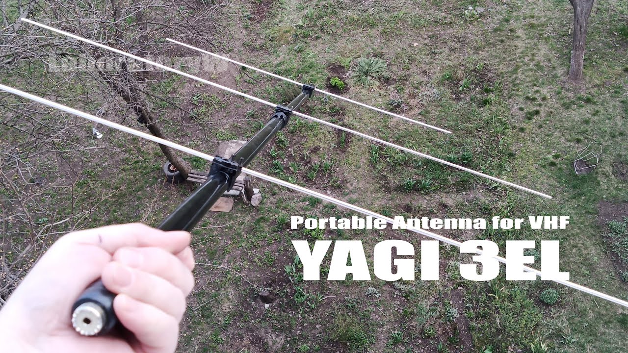 Ultralight Yagi 3el on VHF - YouTube