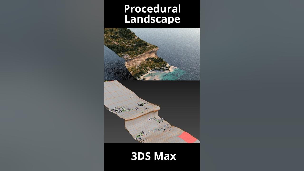 Amazing Procedural Landscape With 3Ds Max #3d #3dart #art #procedural #landscape #3dsmax - YouTube