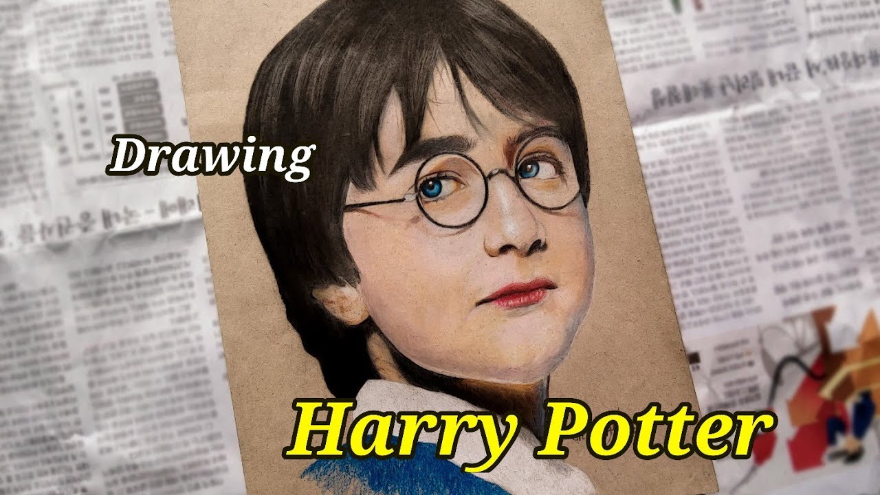 Drawing: Harry Potter Drawn with Brutfuner & Graphite Staedler on Kraft ...