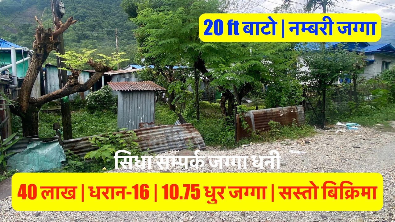40 Lakh | Dharan-16 | 10 75 Dhur Jagga | Cheap Land for sale in Dharan ...