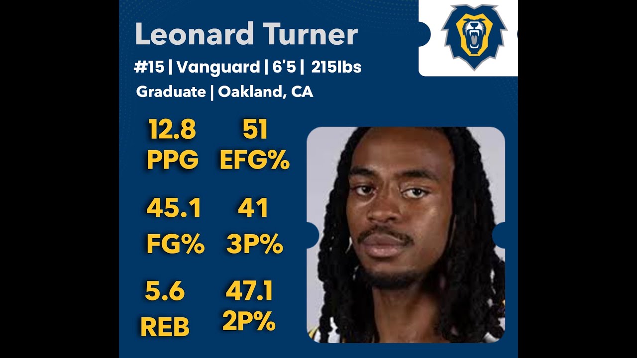 Leonard Turner - Vanguard University - 2024- 25 College Highlights - YouTube