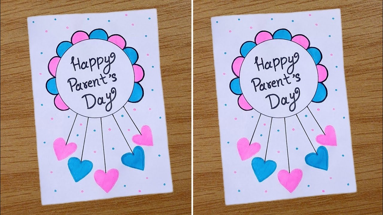 Parent's Day Card Easy //How To Make Card For Mom & Dad //Parent's Day ...