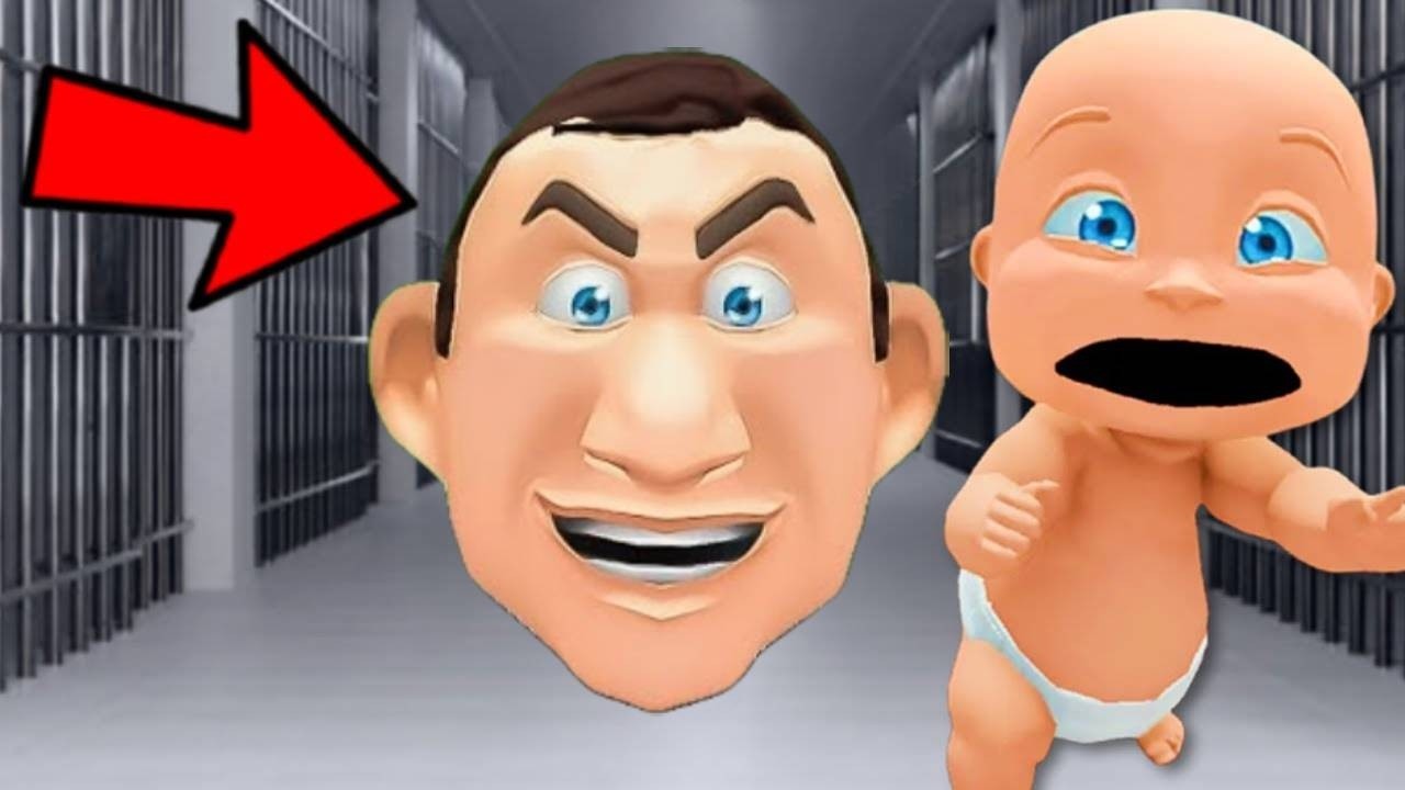 Baby Escapes EVIL DADDY HEAD! - YouTube