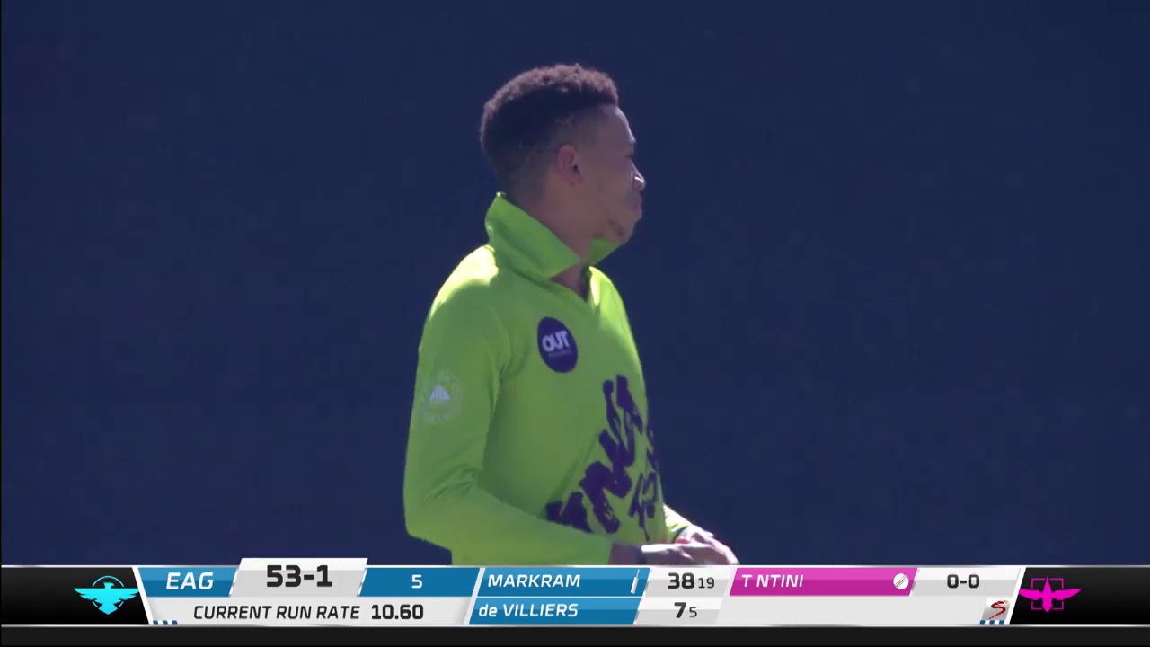 MAKHAYA NTINI commentats while his Son THANDO NTINI Bowling # ...