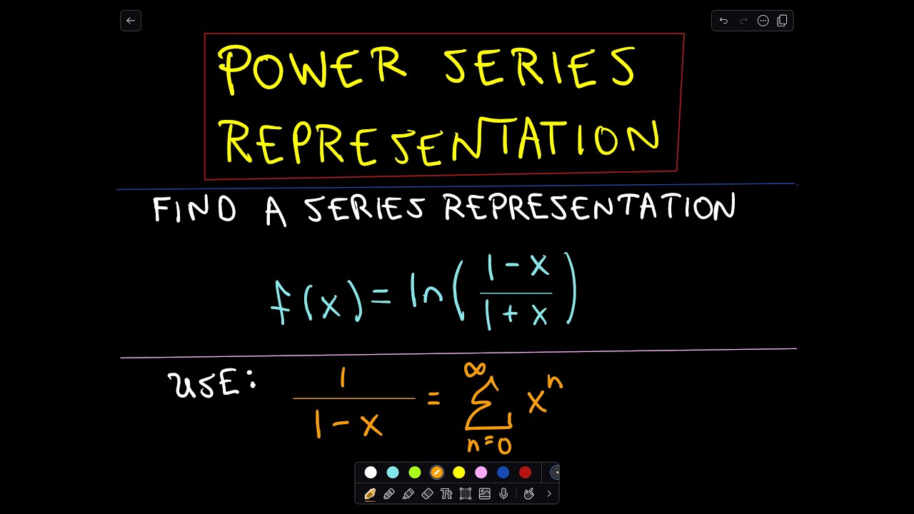 Finding A Power Series Representation For A Logarithm Function YouTube