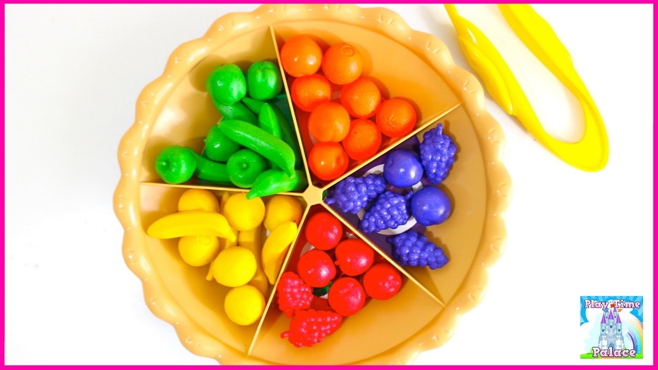 Learn Colors Fruits Sorting Pie Play Doh Creative Kid Fun Learning ...