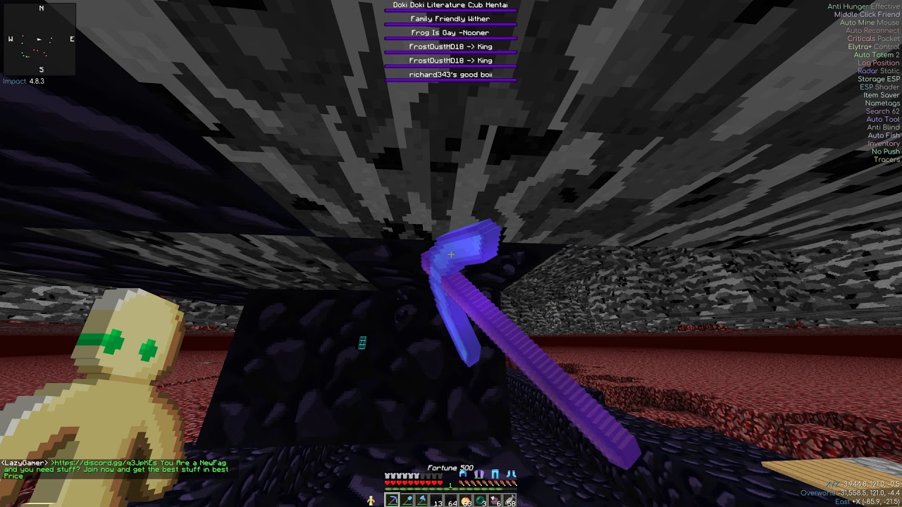 2b2t: Nether Highway repair -X1,000 to -X20,000 - YouTube