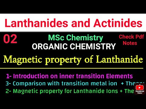 Magnetic property of Lanthanides - Introduction + Magnetic property ...